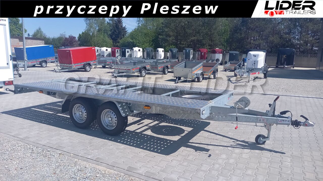 Nova Niewiadów BR-085 przyczepa 450x210cm, MAR50, laweta płaska, LOHR aluminiow prikolica autotransportera