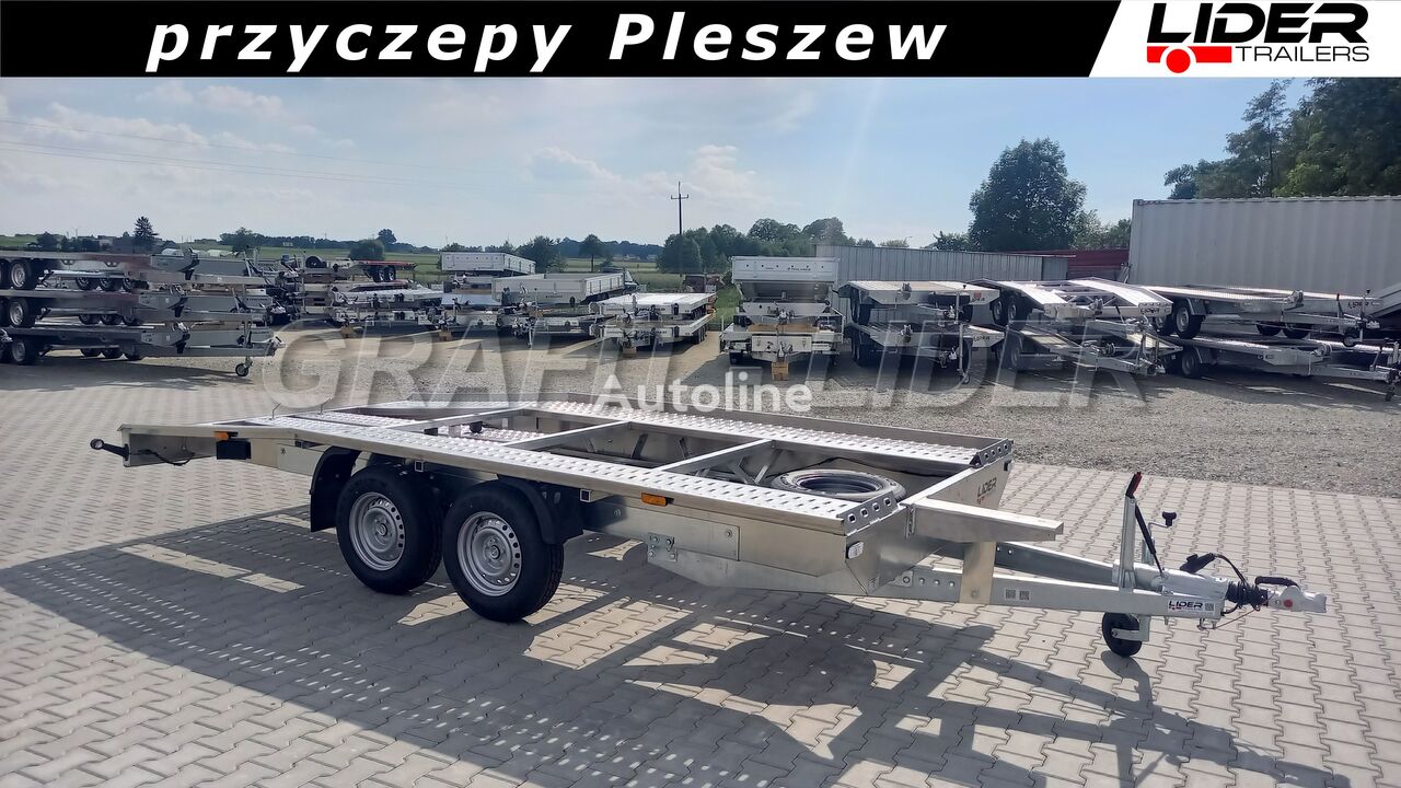 Nova Niewiadów BR-051 przyczepa 450x210cm, JU45 Alu, laweta aluminiowa, najazdy prikolica autotransportera