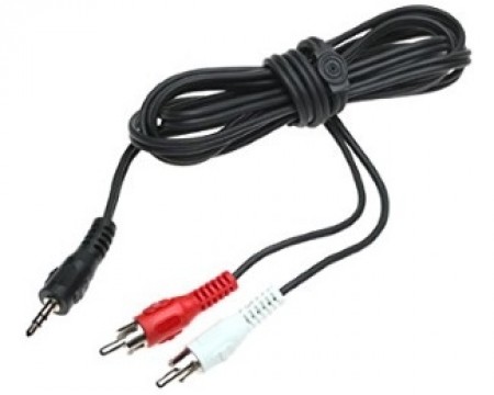 E-GREEN Kabl audio 3.5mm - 2xRCA 10m crni