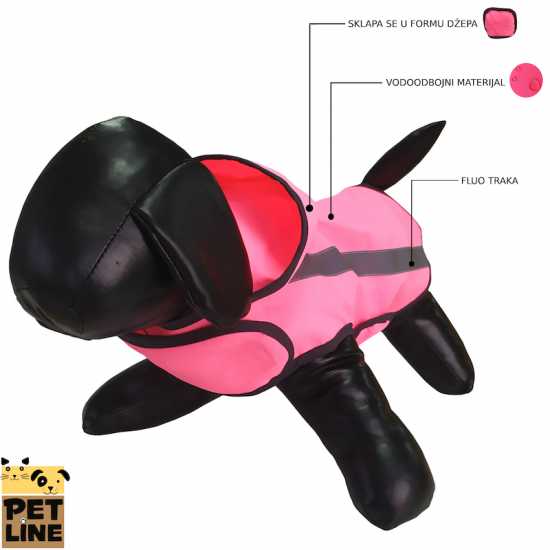 Pet Line Kabanica M 32-41cm roze