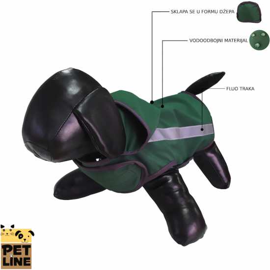 Pet Line Kabanica XL 68-78cm zelena