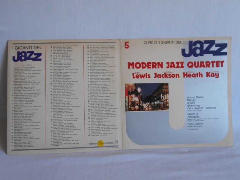 MODERN JAZZ QUARTET!ITALIJANSKO!OMOT5/LP5+MINT!