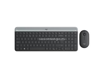 LOGITECH Bežična tastatura i miš MK470 SLIM WIRELESS COMBO (Crna) - 920-009202 USB nano prijemnik...