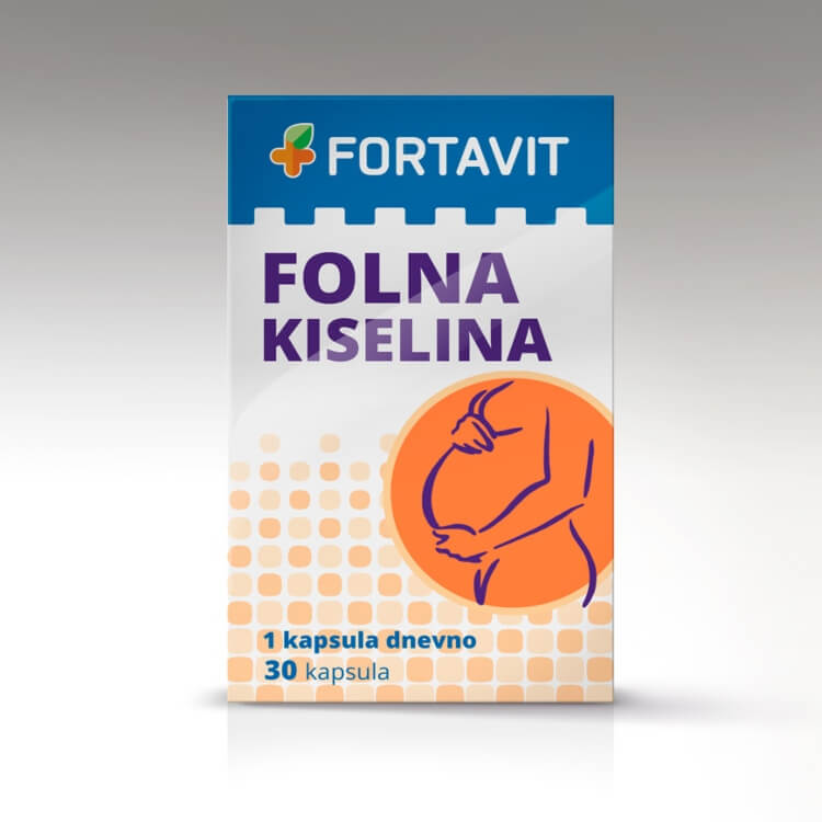 Fortavit Folna kiselina 400mcg 30 kapsula