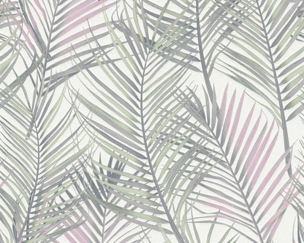 A.S. CRÉATION WALLPAPER «FLORAL, CREAM, GREEN, PINK» 390382