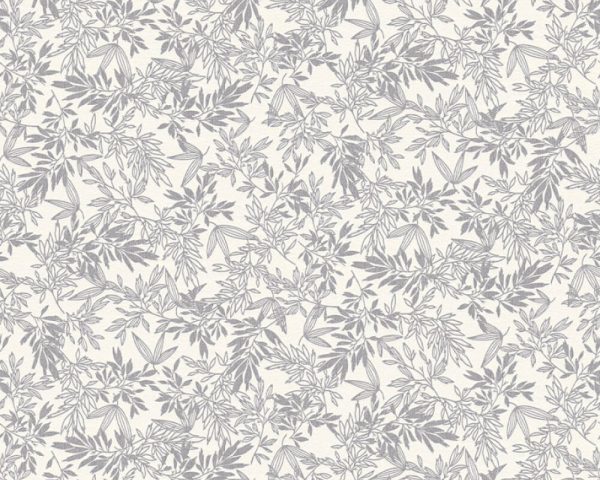 A.S. CRÉATION WALLPAPER «FLORAL, GREY, METALLIC, SILVER, WHITE» 390281