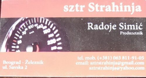 Auto servisu STRAHINJA u Zelezniku potreban automehanicar i vulkanizer sa iskustvom