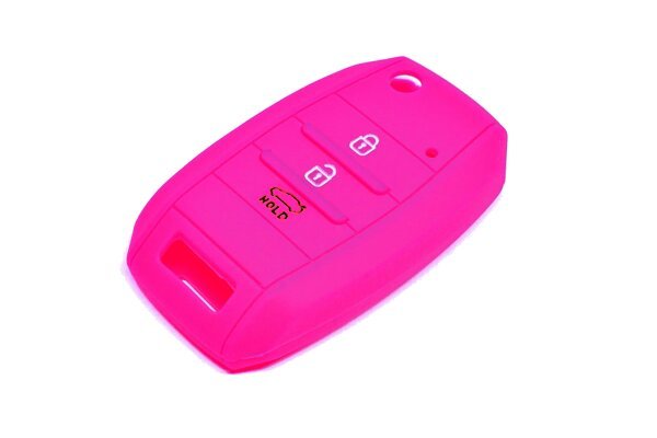 Silikonska zaščita za avto ključ SEL002 - Kia, Hyundai, roze