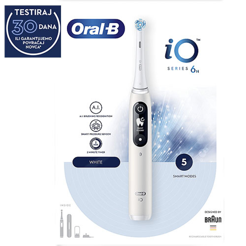 ORAL-B Power iO Series 6 Električna četkica za zube White 500581
