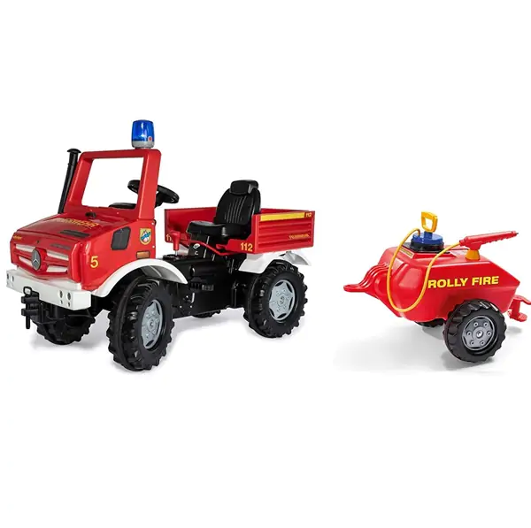 Kamion na pedale MB Unimog vatrogasni sa prskalicom Rolly toys