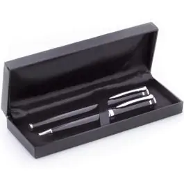 Set metalna hemijska olovka i roler u poklon kutiji sivi KORFI