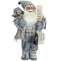 Deda Mraz Figura Visine 45 cm Deco Santa Grey