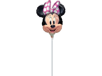 Folija balon na štapiću 3D Minnie Mouse