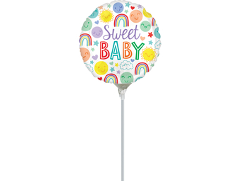 Folija balon na štapiću 23 cm Sweet Baby