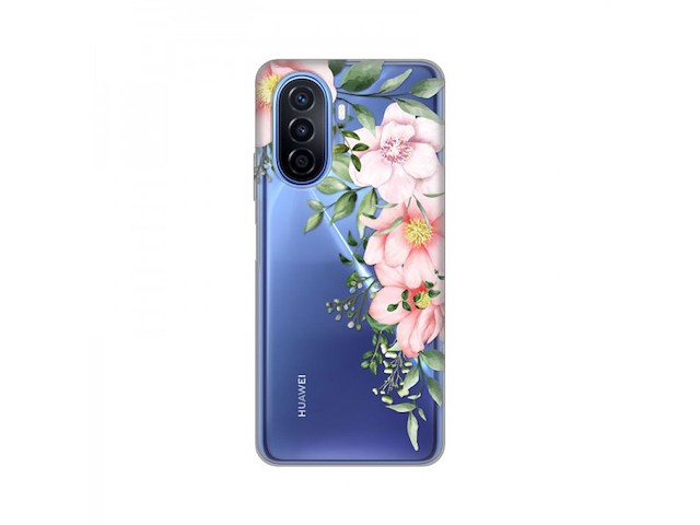 Maskica Silikonska Print Skin za Huawei Nova Y70/Y70 Plus Gentle Rose Pattern