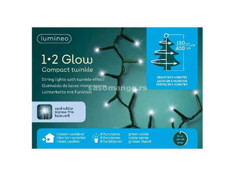 Novogodišnje LED sijalice za jelku 150cm 400L Hladno bela 1-2 Glow