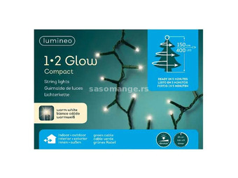 Novogodišnje LED sijalice za jelku 150cm 400L Toplo Bela 1-2 Glow