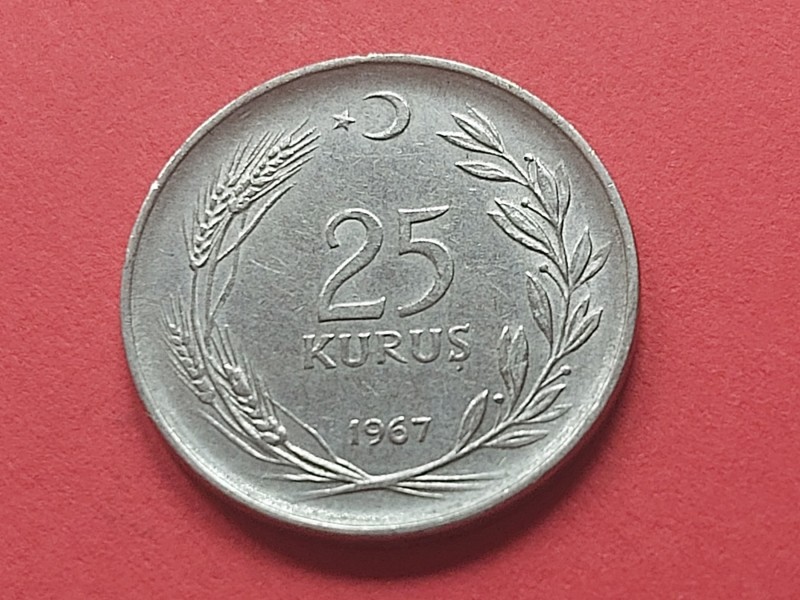 Turska - 25 kurus 1967 god