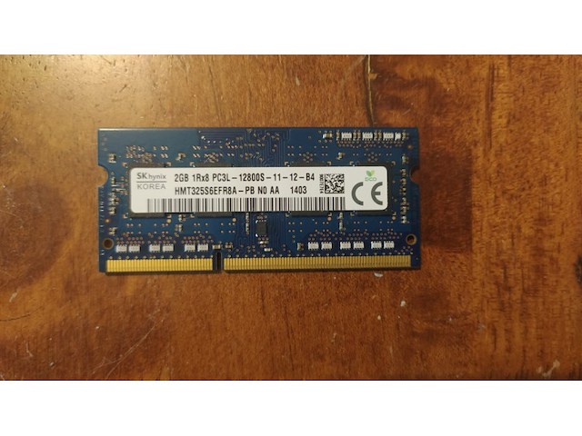 Ram memorija DDR3 Hynix 2GB , 1600Mhz , low voltage BR4
