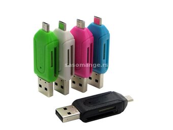 OTG čitač kartica SD i MikroSD, Android i PC mikro USB i USB