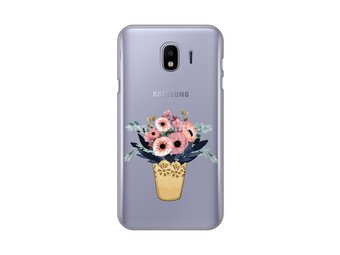 Futrola za Samsung Galaxy J4 leđa Print skin - cveće u vazi