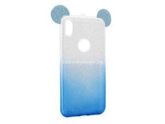 Futrola za iPhone XS Max leđa Glitter mouse - srebrno-plava