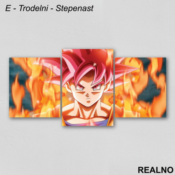 FLAMES - GOKU - DRAGON BALL - SLIKA NA PLATNU - KANVAS