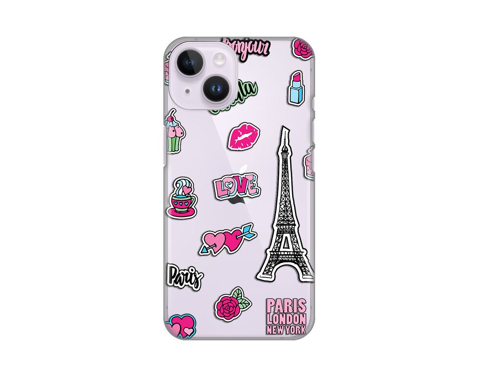 Silikonska futrola PRINT Skin - iPhone 14 Love Paris