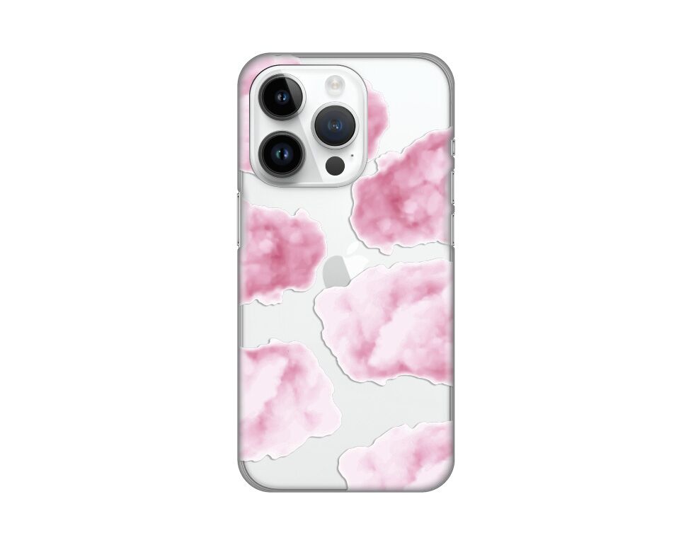 Silikonska futrola PRINT Skin - iPhone 14 Pro Pink Clouds