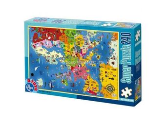 SUPER PUZZLE 240PCS MAPS 01