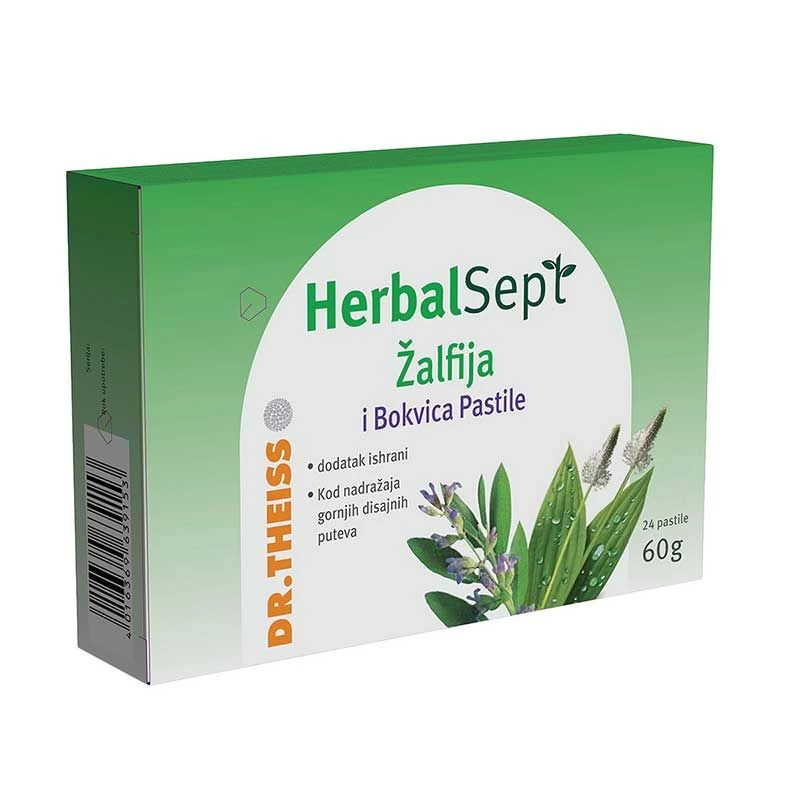 DR.THEISS HERBALSEPT PASTILE ZALFIJA/BOKVICA 24X