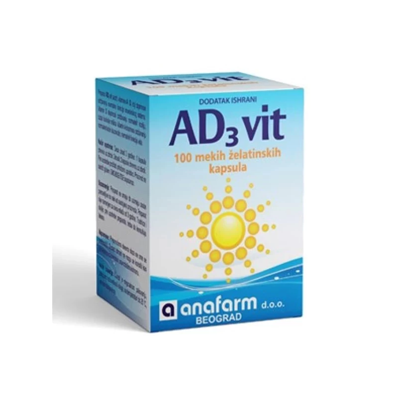 ANAFARM VITAMIN A+D3 CAPS 100X