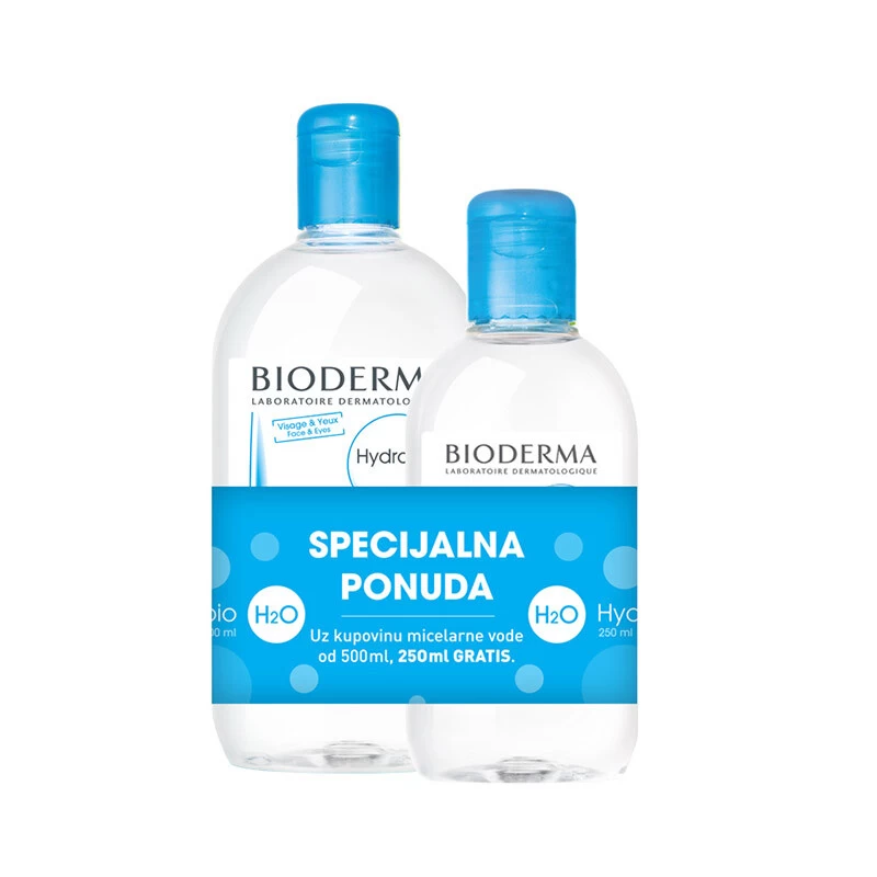 BIODERMA HYDRABIO MICELARNA VODA 500ML+250ML PROMO