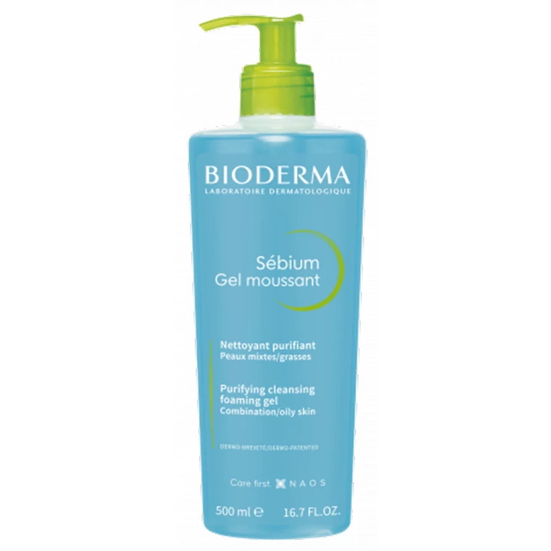 BIODERMA SEBIUM GEL MOUSSANT 500 ML PROMO GEL ZA ČIŠĆENJE LICA ZA KOMBINOVANU DO MASNU KOŽU