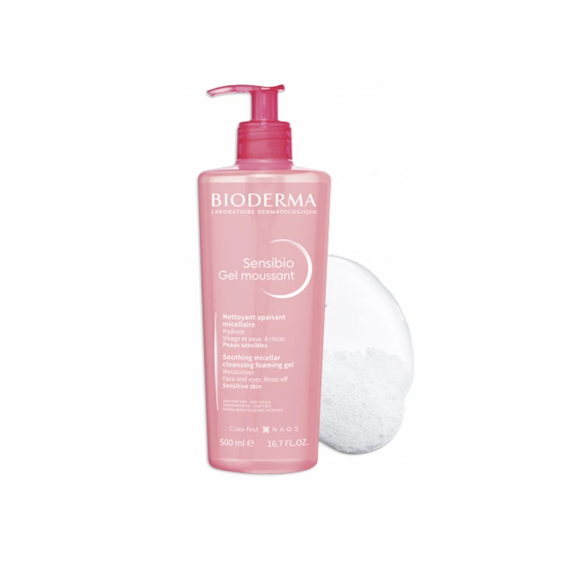 BIODERMA SENSIBIO GEL MOUSSANT 500 ML PROMO PENASTI MICELARNI GEL ZA ČIŠĆENJE OSETLJIVE KOŽE