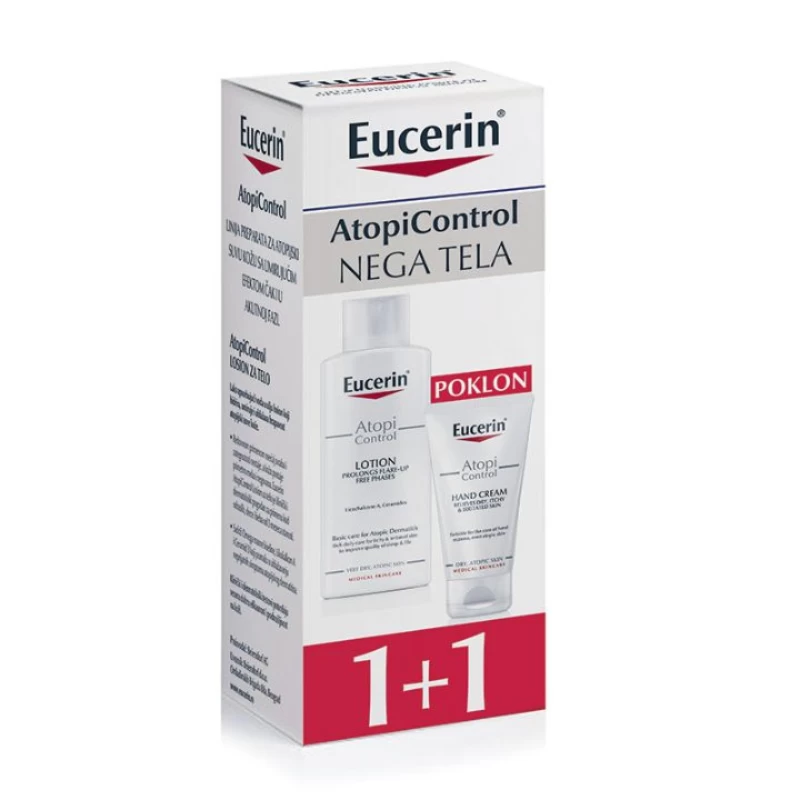 Eucerin box 63366+89744 za suvu, atopičnu kožu