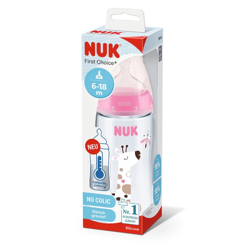 NUK 741940 FLASICA FC PVC CUCLA SILIKON 6-18M 300ML SA INDIKATOROM TOPLOTE