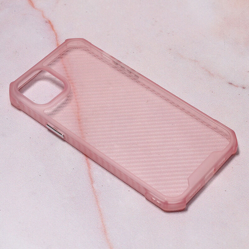 Maskica Carbon Crystal za iPhone 14 Plus 6.7 pink