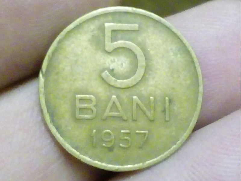 Rumunija, 5 bani 1957