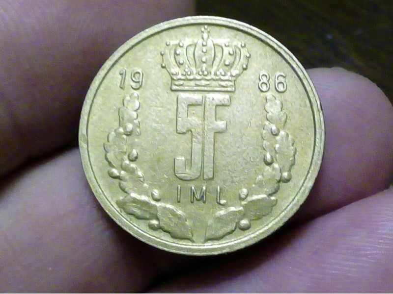 Luksemburg, 5 franaka 1986