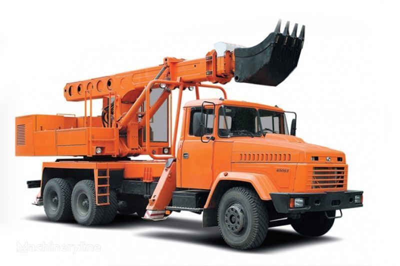 Novi KrAZ 65053 UDS-114R Avtoekskavator-planirovshchik teleskopski bager