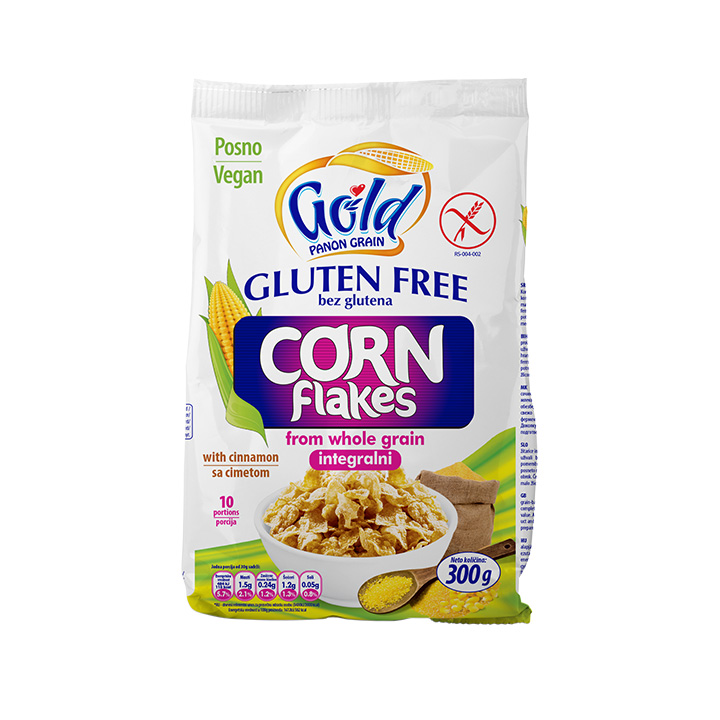 Corn Flakes integralni sa cimetom 300gr Gluten free Gold Panon Grain