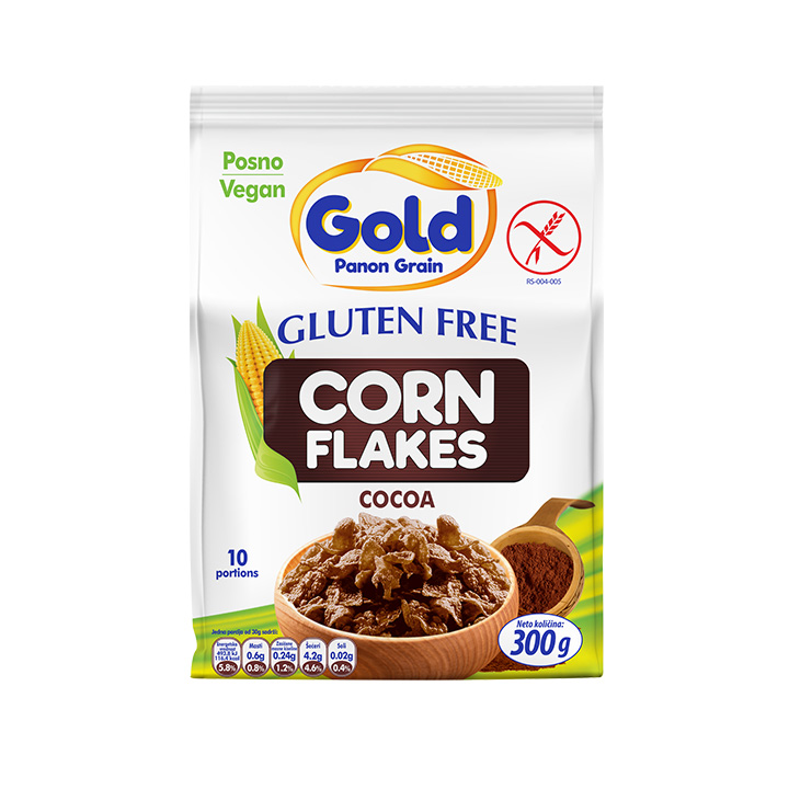 Corn Flakes sa kakaom 300gr gluten free Gold Panon Grain