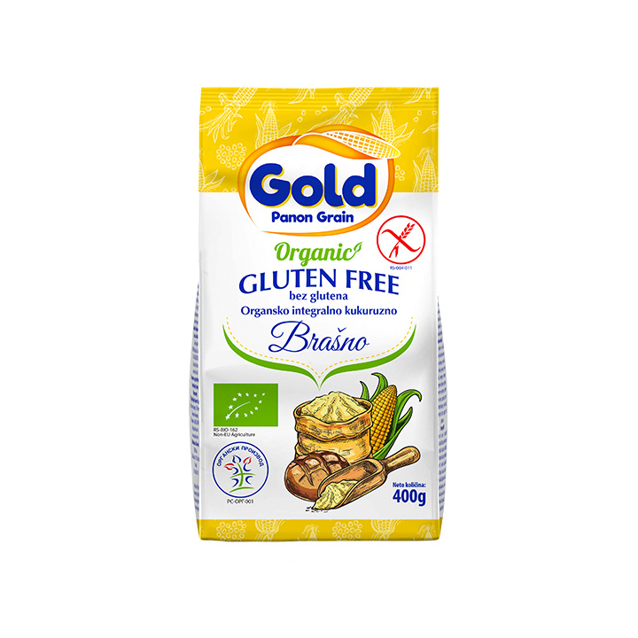 Kukuruzno integralno brašno bez glutena 400gr organic GOLD PANON GRAIN
