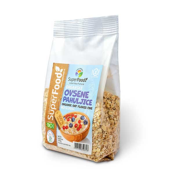 Ovsene pahuljice bez glutena 200gr organic SuperFood