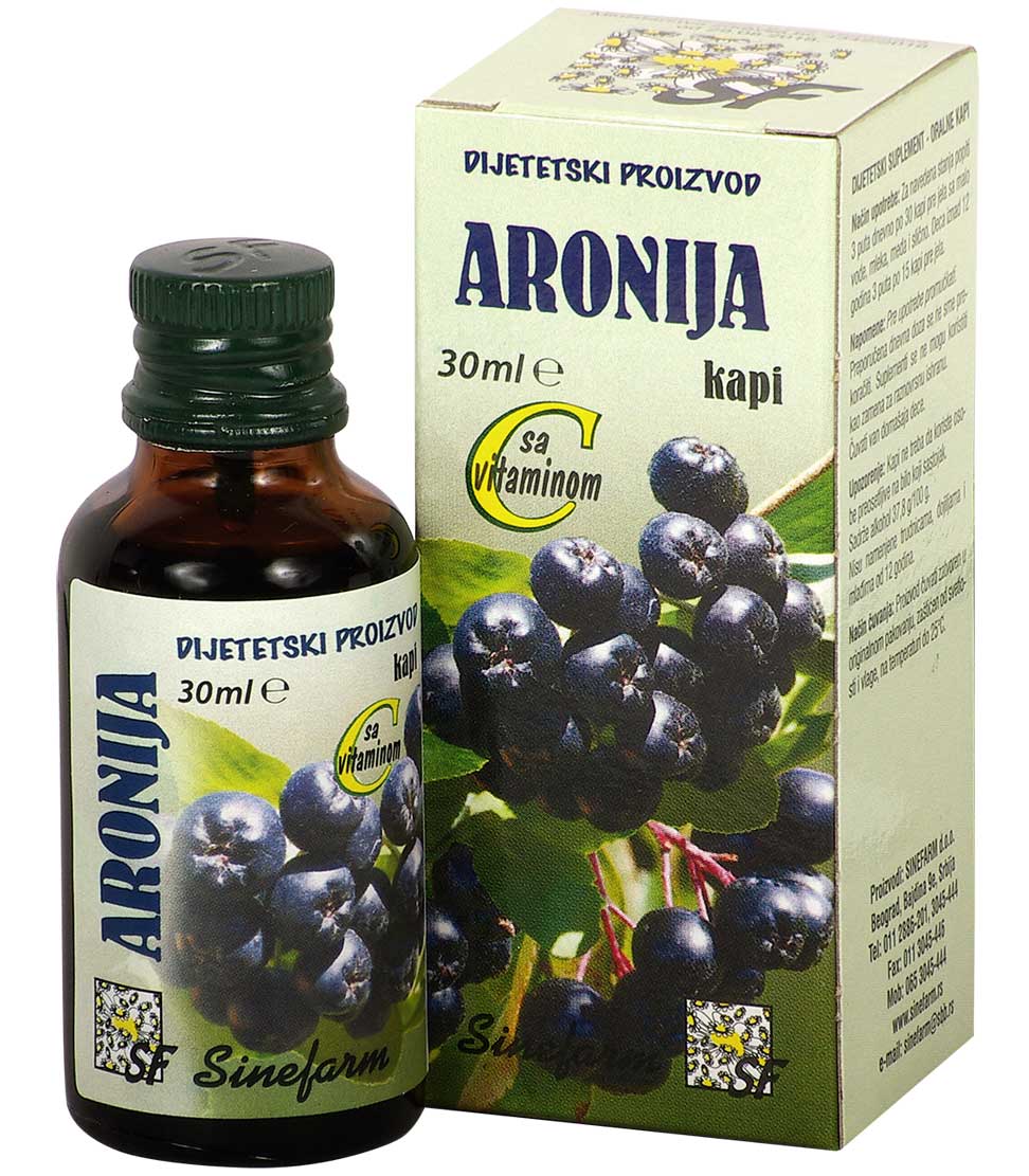 Kapi od aronije 30ml Sinefarm