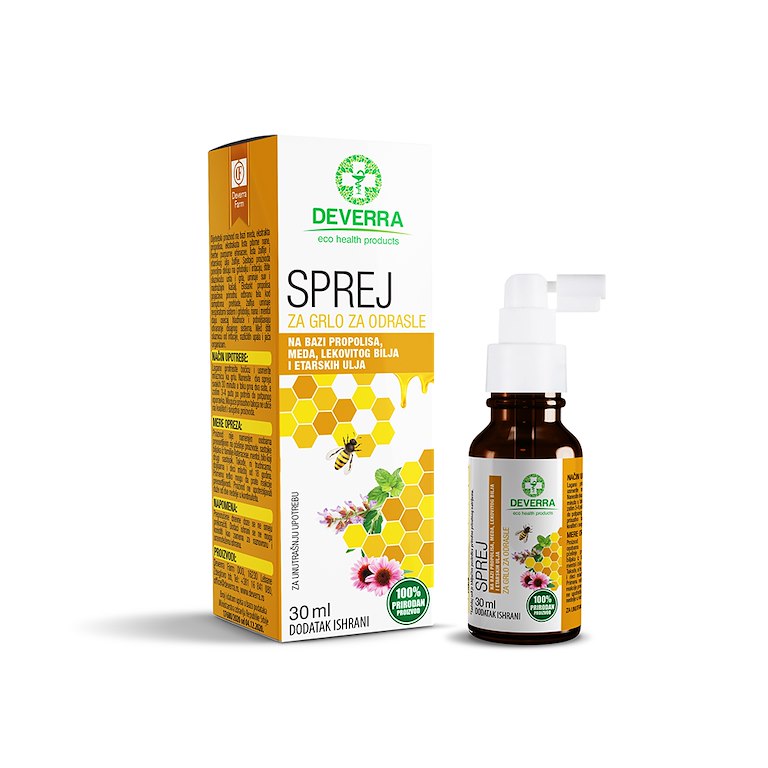 Propolis sprej za grlo za odrasle 30ml DeverraFarm