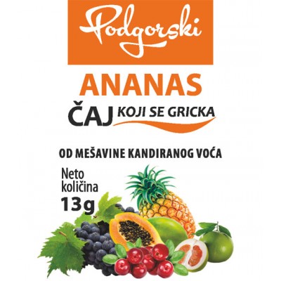 Čaj za grickanje ananas,kesica 13gr Podgorski