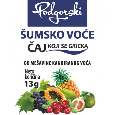 Čaj za grickanje šumsko voće,kesica 13gr Podgorski