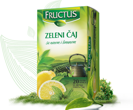Zeleni čaj sa limunom 20 filter kesica Fructus